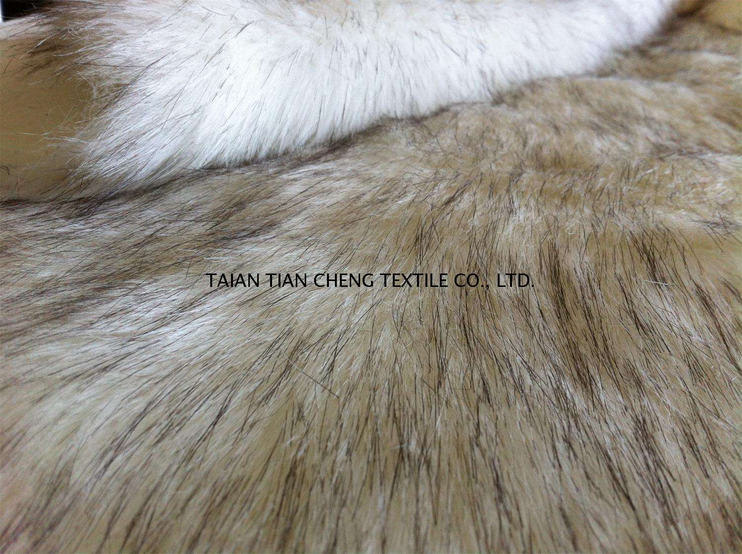 Acrylic ivory tip-dyed faux fur 880 G/M - 泰安天成纺织有限公司 Tai'an Tian cheng ...
