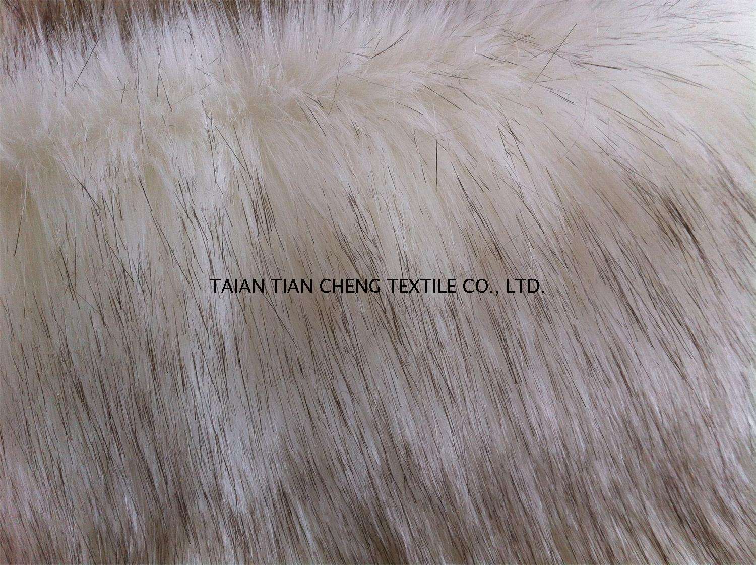 Acrylic ivory tip-dyed faux fur 880 G/M - 泰安天成纺织有限公司 Tai'an Tian cheng ...